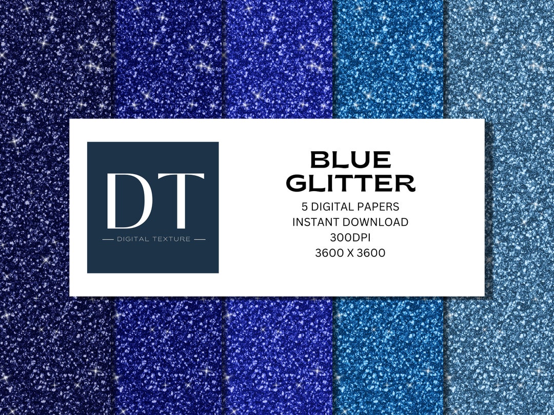 Blue Glitter Digital Papers, Scrapbook Papers Blue Sparkles Clipart , Digital Background ...