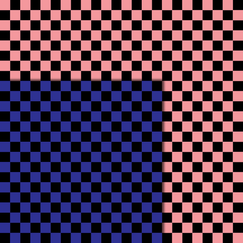Checkered Pattern Bold and Pastel Colors on Black Digital - Etsy