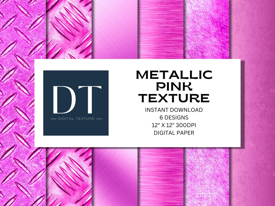 Six Metallic Pink Textures, Digital Paper, Instant Download - Etsy