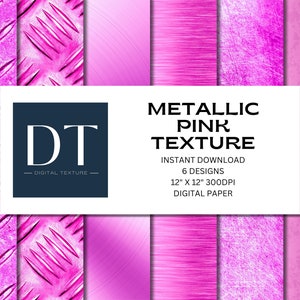 Six Metallic Pink Textures, Digital Paper, Instant Download - Etsy