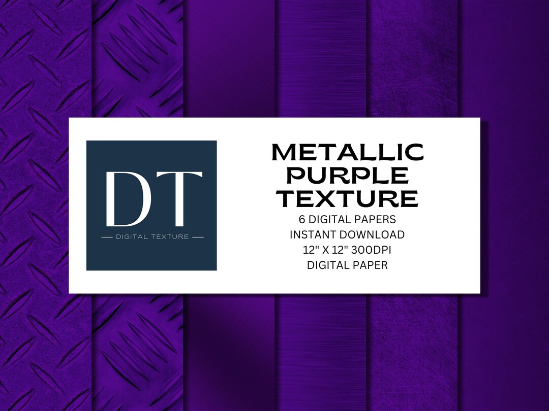 Six Metallic Purple Textures, Digital Paper, Instant Download Textures ...