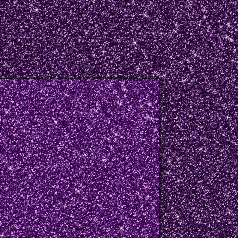 Purple Glitter Digital Papers, Scrapbook Papers Purple Sparkles Clipart ...