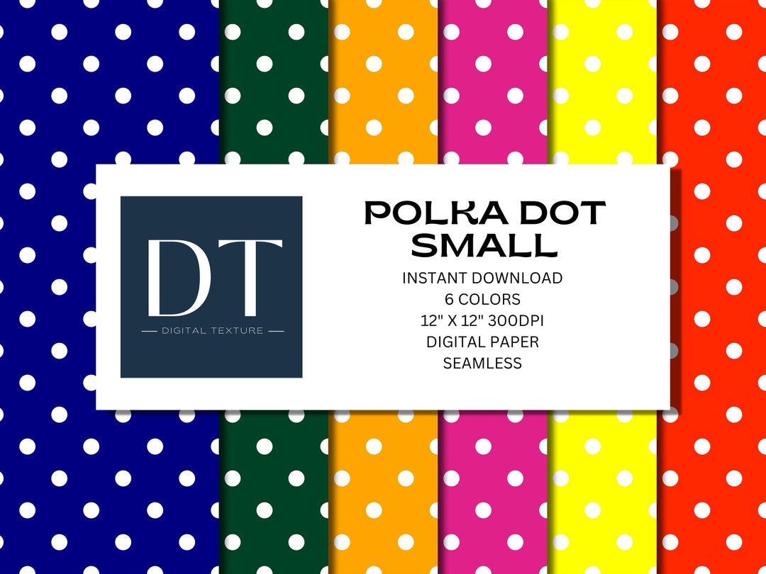 Polka Dot Small - Printable Download - Digital Paper - Etsy