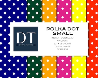 Pink and White Polka Dot Digital Print Pattern, Digital Wall Art ...