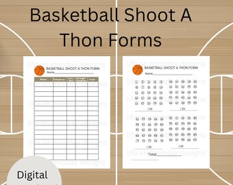 Basketball a Thon Template - Etsy