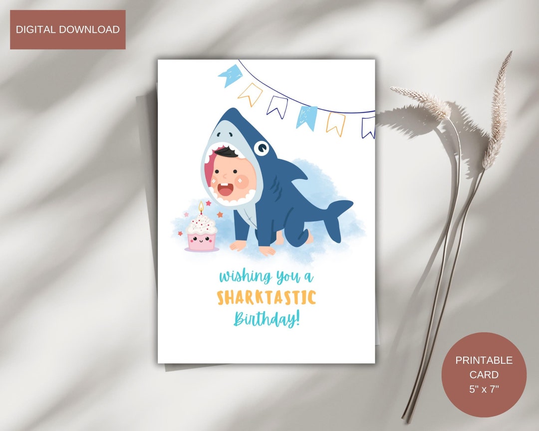 Printable Birthday Card,digital Card Greeting Card, 5x7 Card, Cute ...