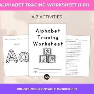 ABC Alphabet Letter Formation Worksheets Handwriting Tracing Learn to ...