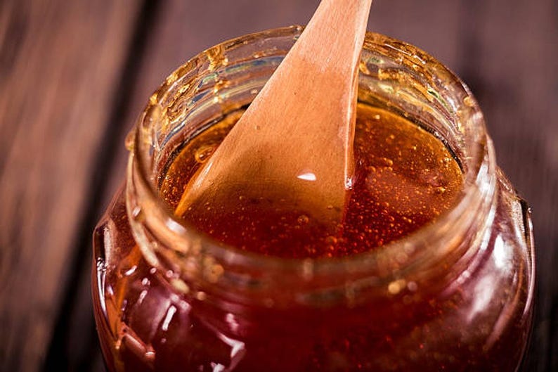 Natural Forest Honey Blend With Pollen, Royal Jelly, Bee Bread ...