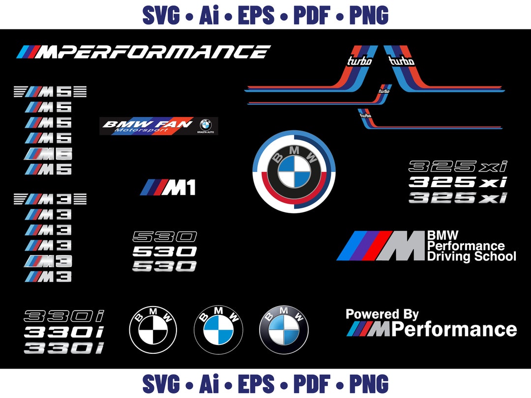 Collection of Vector Logos for Bmw, Bmw Vector Logo Set, Bmw Set, Logo ...
