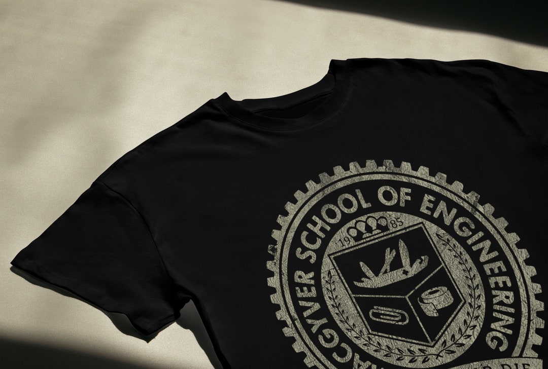 Vintage Macgyver School of Engineering T-shirt: Classic Retro Style | Unisex Heavy Cotton Tee ...