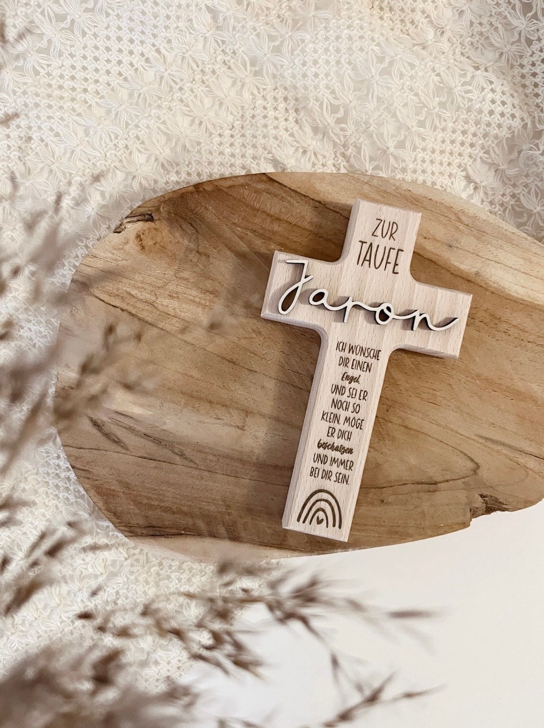 Wooden Cross, Baptismal Cross, Gift for Baptism - Etsy