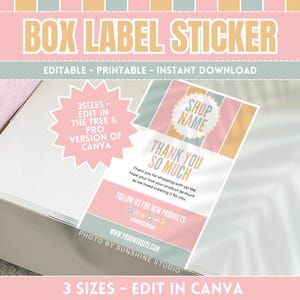 DIY Box Label Sticker Template - Box Seal Label Template for Fun ...