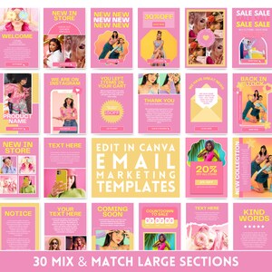 Newsletter Template Bundle - Cute Email Marketing Campaign Kit - Fun ...