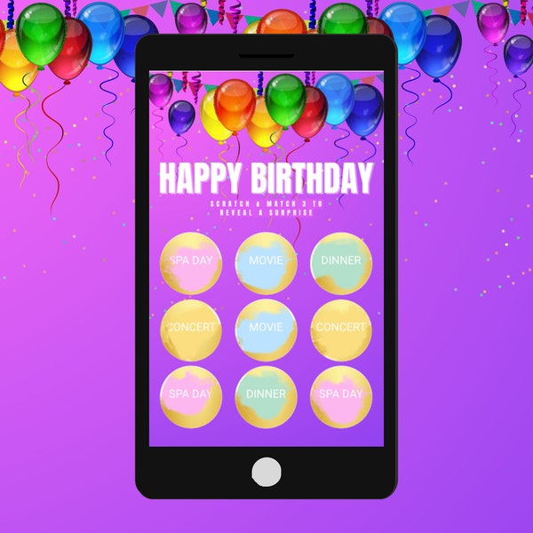 Scratch off Birthday Card - Etsy