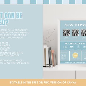 Blue Scan to Pay Template QR Code Sign - Easy Payment Display ...