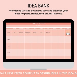 Peach Sunrise Social Media Planner | Google Sheets | Content Planner ...