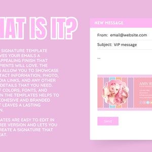 Fun Email Signature Set - Bundle of 4 Editable Email Templates - Edit ...