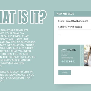 Feminine Email Signature Set - Bundle of 4 Editable Email Templates ...