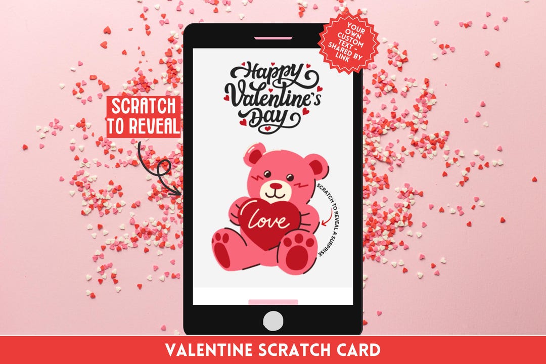 Valentine Digital Scratch off Card - Fun Surprise Gift Reveal Idea ...