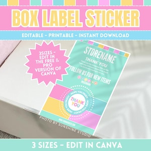 DIY Box Label Sticker Template - Box Seal Label Template for Fun ...