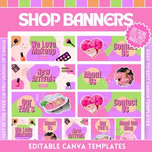 Makeup Shop Banner Template Bundle - Eye-catching Beauty Design for ...