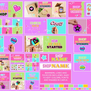 Sticker Shop Banner Template Bundle - Eye-catching Sticker Design for ...