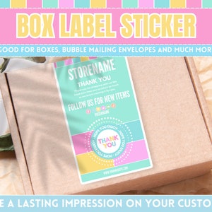 DIY Box Label Sticker Template - Box Seal Label Template for Fun ...
