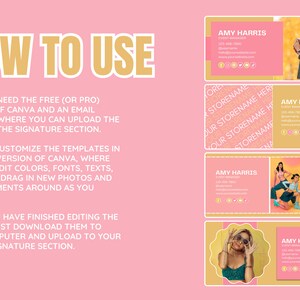 Cute Email Signature Bundle - Set of 4 Cute Editable Email Templates ...