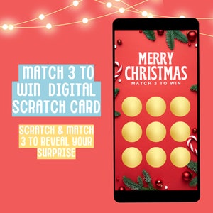Christmas Digital Scratch off Card - Fun Surprise Gift Reveal Idea ...