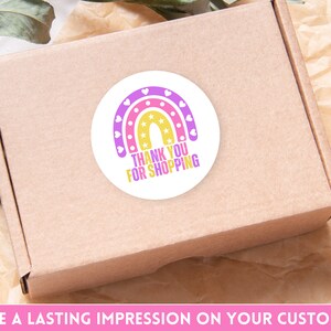 Cute Thank You Sticker Template - Label Template for Fun Packaging ...
