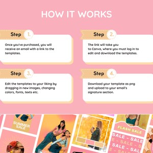 Cute Email Signature Bundle - Set of 4 Cute Editable Email Templates ...