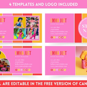 Colorful Email Signature Bundle - Set of 4 Editable Email Templates ...