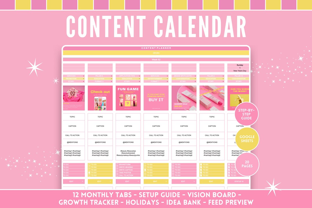 Social Media Content Planner Organize and Boost Your Instagram Growth ...