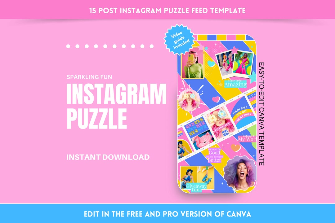 Instagram Puzzle Grid: Seamless Design for Fashion, Beauty & Small ...