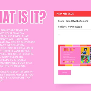 Colorful Email Signature Bundle - Set of 4 Editable Email Templates ...