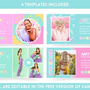 Fun Email Signature Set - Bundle of 4 Colorful Editable Email Templates ...