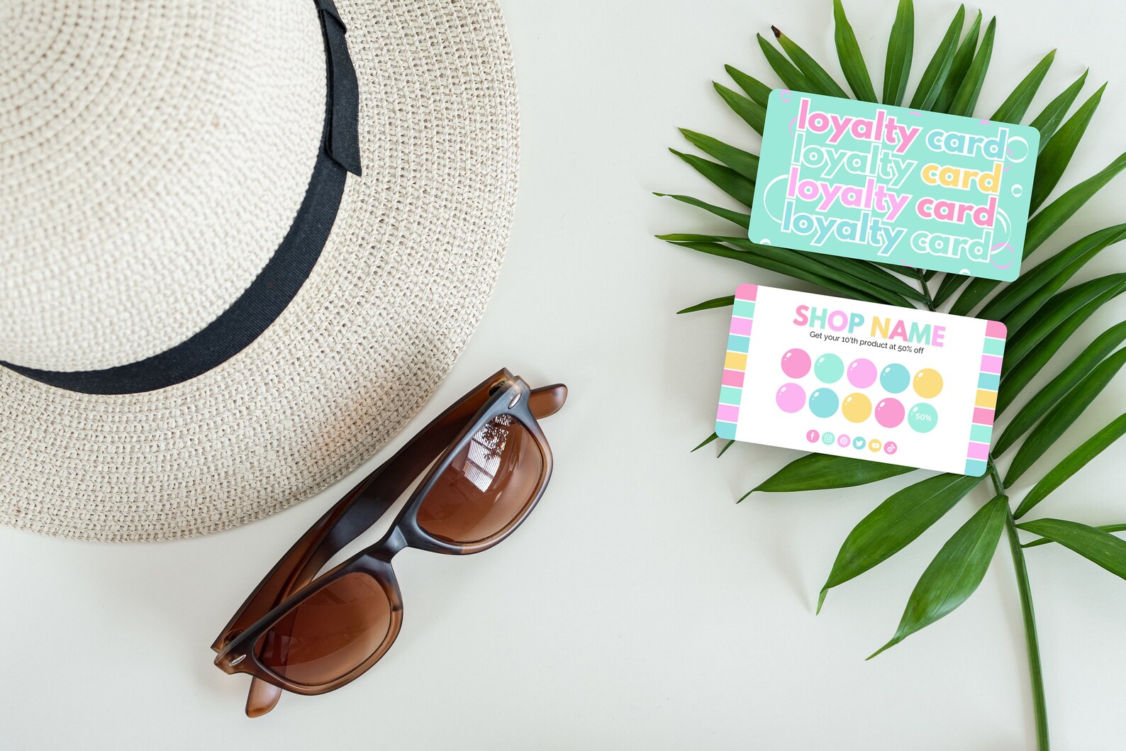 Bright Loyalty Card Template - Customer Punch Stamp Card - Edit in ...