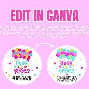 Cute Thank You Sticker Template - Label Template for Fun Packaging ...