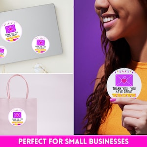 Cute Thank You Sticker Template - Label Template for Fun Packaging ...