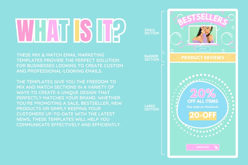 Newsletter Template Bundle - Cute Email Marketing Campaign Kit - Fun ...