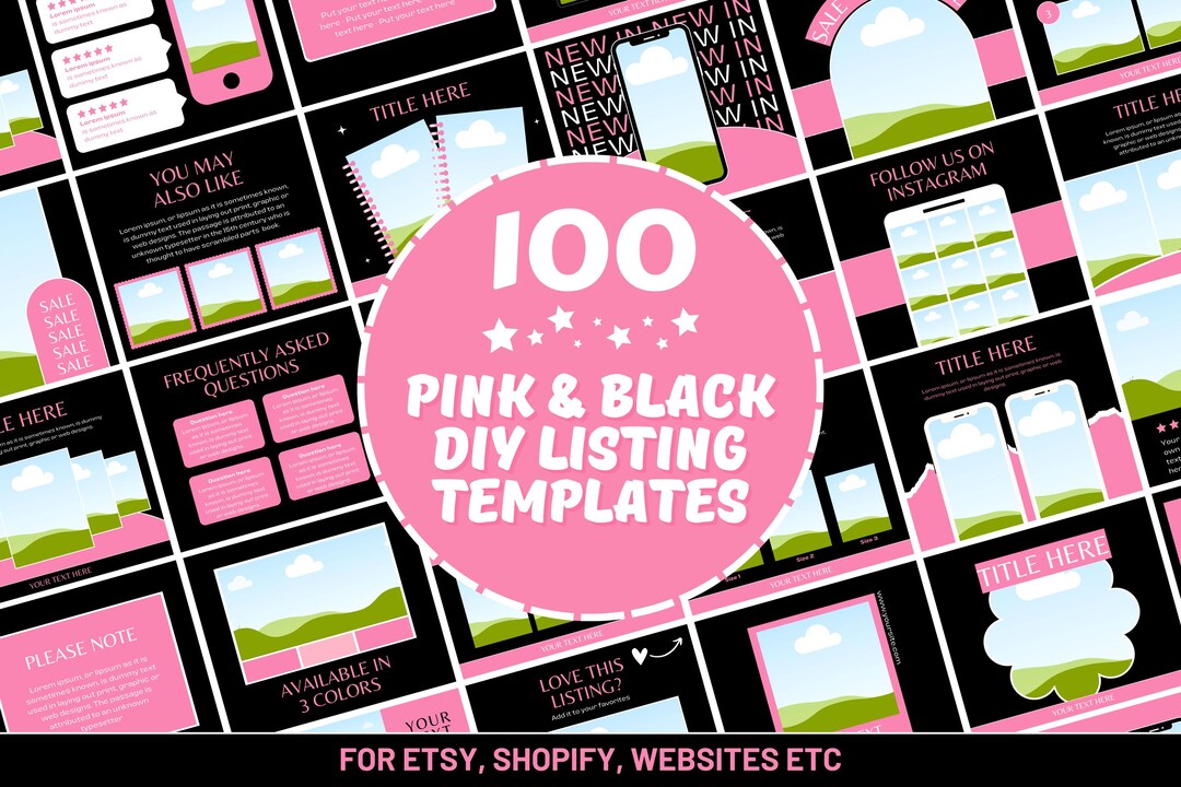 100 Etsy Listing Mockup Templates for Digital and Physical Products ...