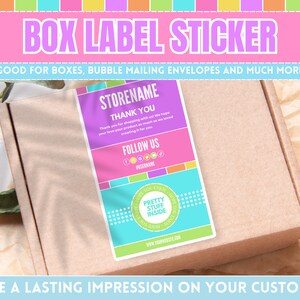 DIY Box Label Sticker Template Box Seal Label Template for Fun ...