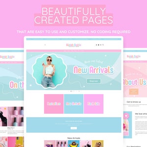 Fun Shopify Theme & Logo Templates Colorful Danish Dazzle Business ...