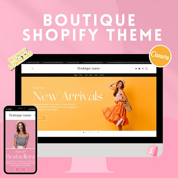Shopify Clothing Store Template Etsy