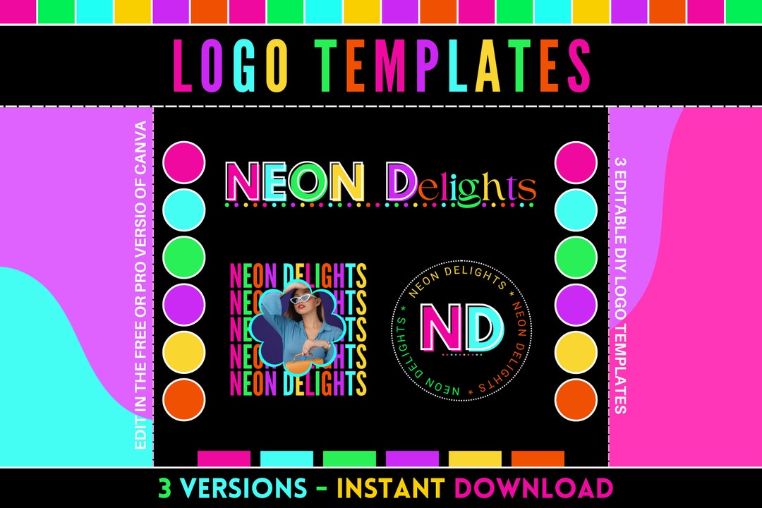 Neon Logo Templates - DIY Neon Business Logo Templates - Edit in Canva ...