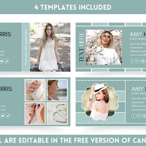 Feminine Email Signature Set - Bundle of 4 Editable Email Templates ...