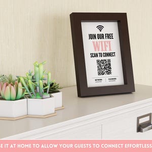 Wifi QR Code Sign - Editable Wifi Password Sign - Printable and Edit in ...