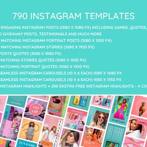 Instagram Mega Bundle Kit: Colorful Stories, Posts, Carousels, Quotes ...