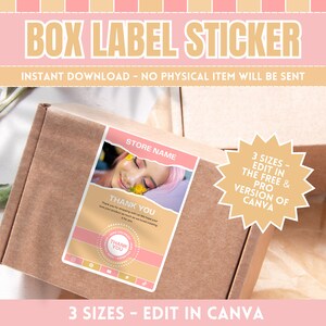 DIY Box Label Sticker Template Box Seal Label Template for Fun ...