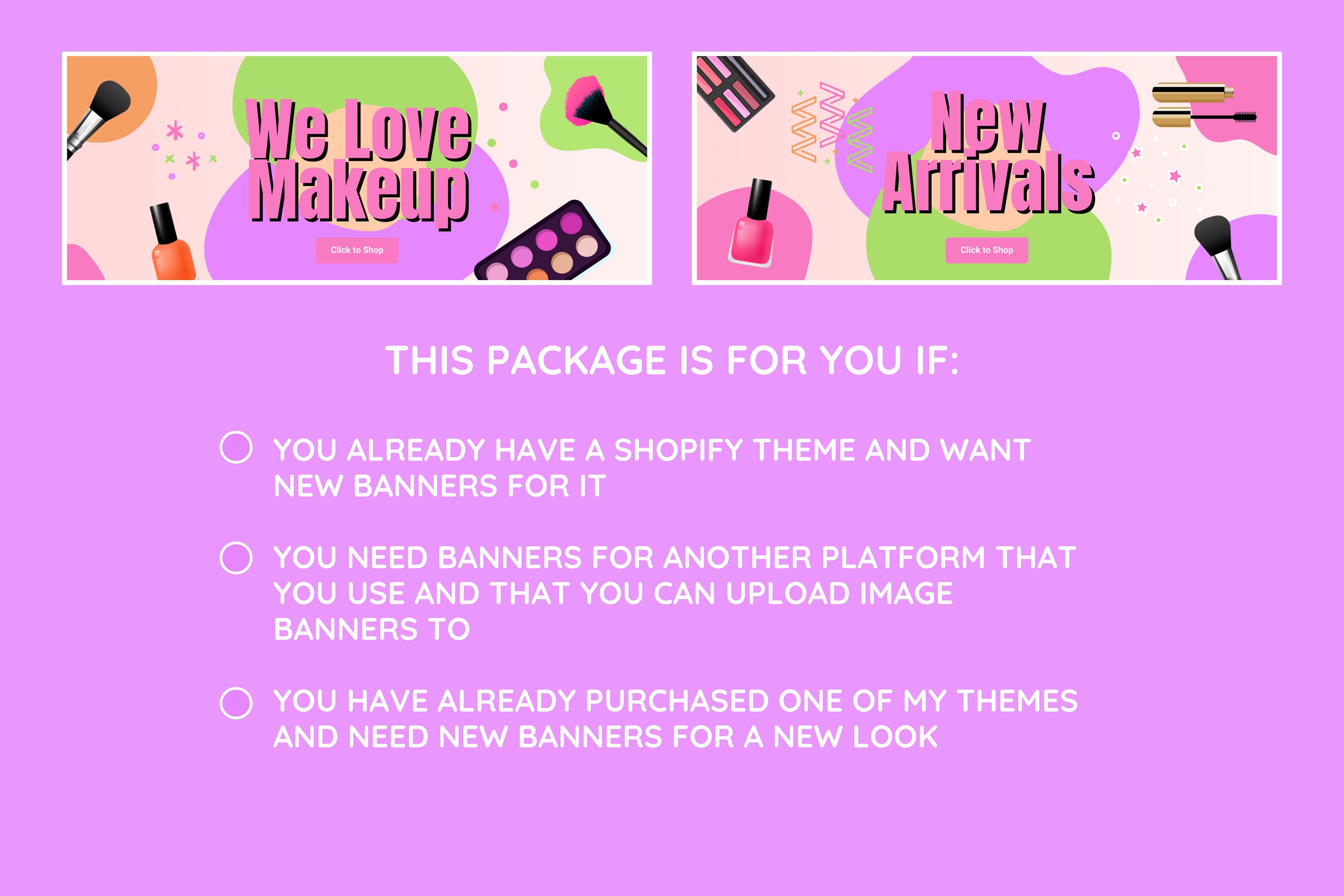 Makeup Shop Banner Template Bundle - Eye-catching Beauty Design for ...